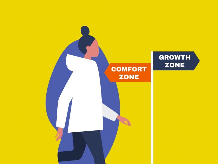 comfort-vs-growth-zone-success-career-business-self-improvement-vector ...